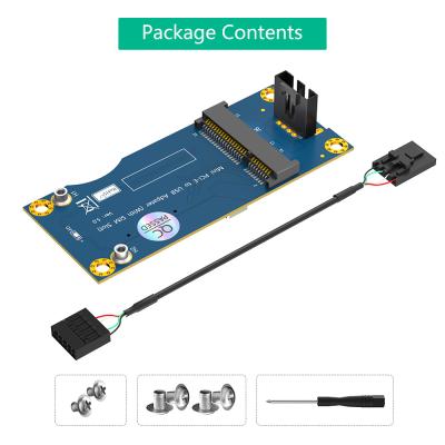 China Mini PCI-E to Motherboard USB 9PIN Header Wireless Adapter Card With 1 Standard SIM Slot for GSM 3G 4G LTE WWAN Module for sale