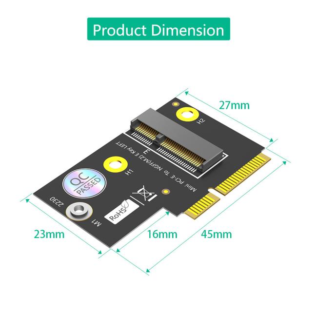 M.2 NGFF to Mini PCI-E adapter installation example