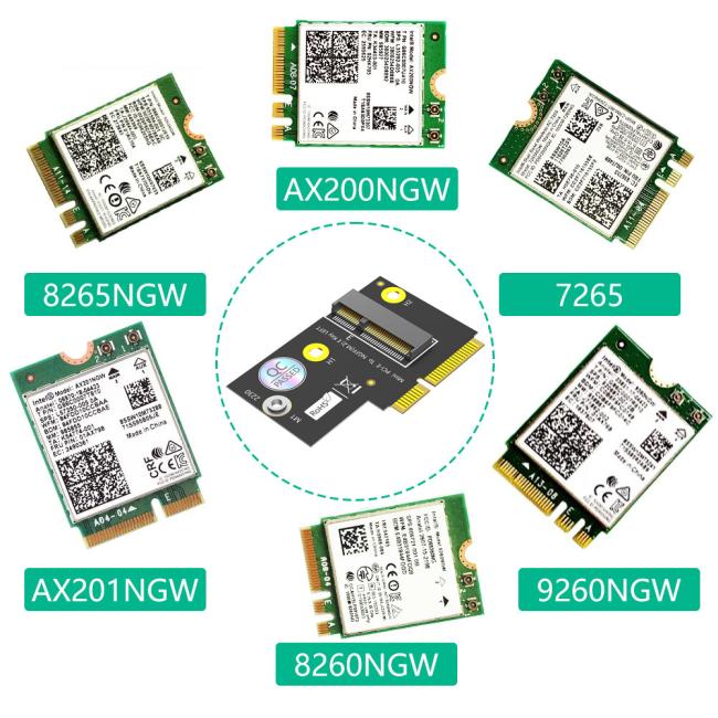 M.2 NGFF to Mini PCI-E adapter with wireless card