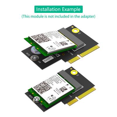 China M.2 NGFF key E to Half-size Mini PCI-E Adapter for WiFi6 AX200, 9260, 8265 ,8260 ,7265 card and Y510P Model for sale