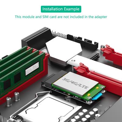 China Mini PCI-E to M.2(NGFF ) key A/E Adapter With SIM card Slot for WiFi/WWAN/LTE Module for sale