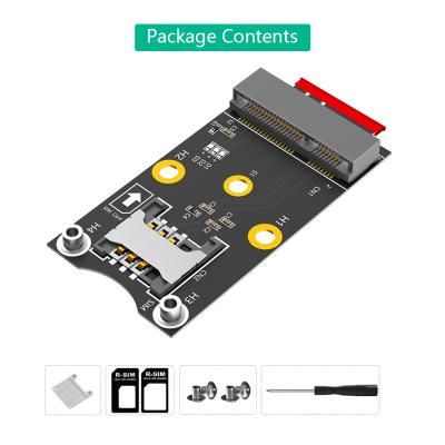 China Mini PCI-E to M.2(NGFF ) key A/E Adapter With SIM card Slot for WiFi/WWAN/LTE Module for sale
