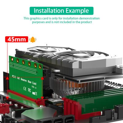 China 16X 3.0 Mini PCI E Adapter 90 Degree Reverse Riser Card 2U Server Mini Pci Express Adapter for sale