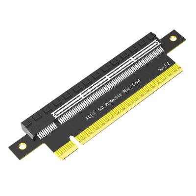 China PCI-E 5.0 16X Extender Riser Card Adapter 256Gbps Black for sale