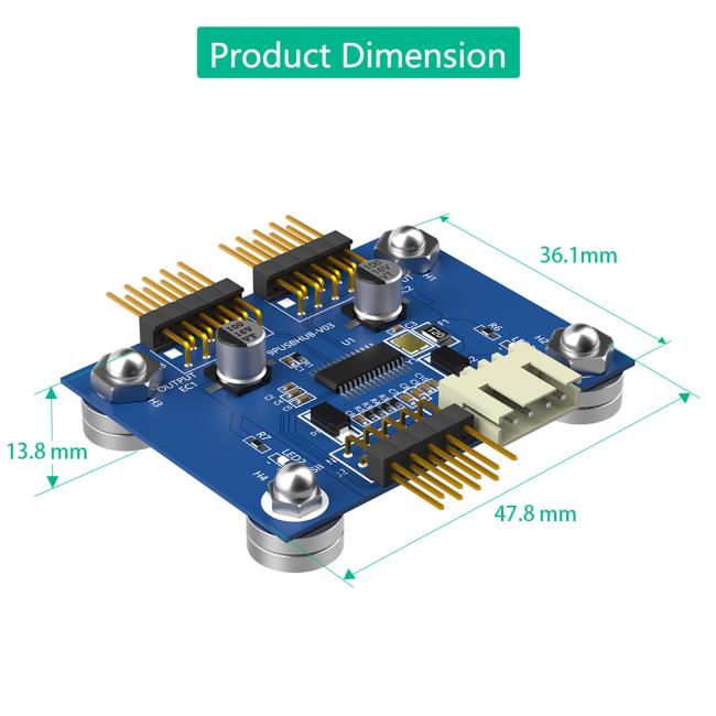SATA Micro USB Keyboard PCB Adapter - LED indicator detail