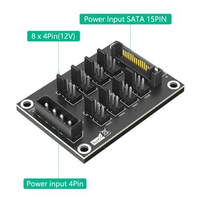China SATA Fan Splitter Hub 15Pin 8x Sata 3.0 Molex 4 Port Hi Speed Usb Hub for sale