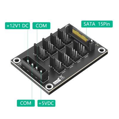China SATA Fan Splitter Hub 15Pin 8x Sata 3.0 Molex 4 Port Hi Speed Usb Hub for sale