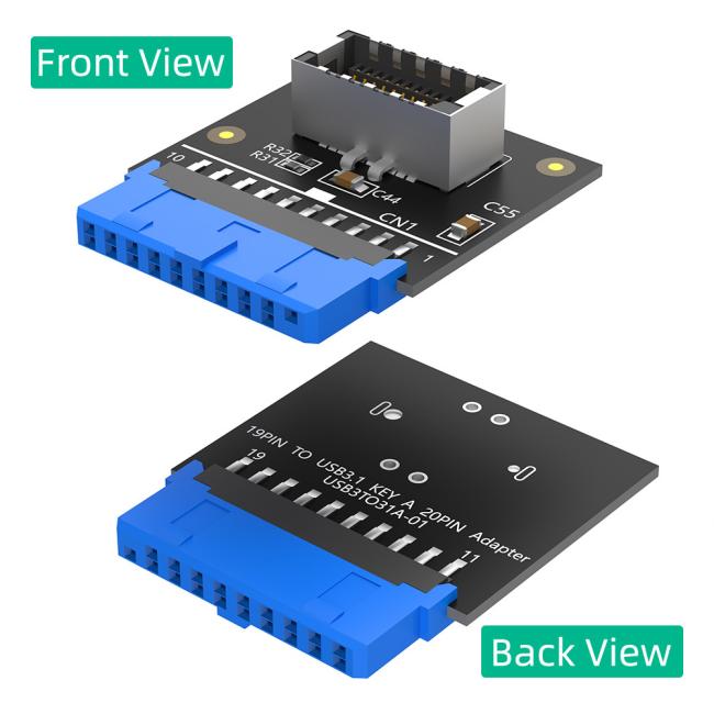 USB 3.1 Front Panel Adapter - side view