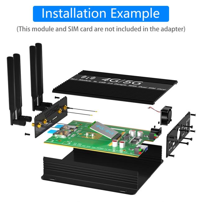 Wireless 4G/5G Module Adapter with cables