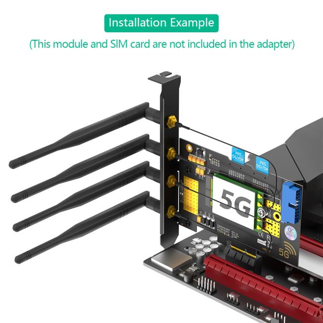 M.2 B Key 5G WWAN Card Adapter package contents