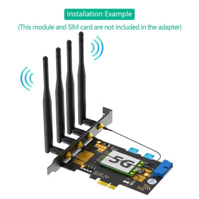 China M.2 B key USB3.0 & PCIe dual bus interface 5G WWAN card Adapter Used for fast network connection for sale