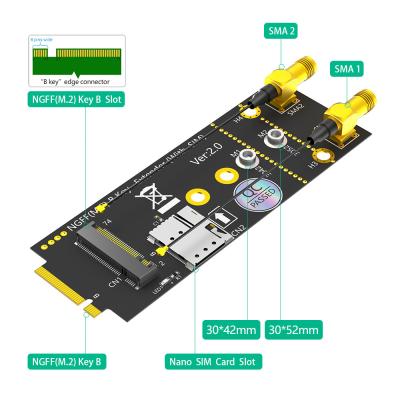 China PCI E Bus SSD 5G Adapter M 2 Ngff Ssd Adapter IP54 For Two Antennas for sale