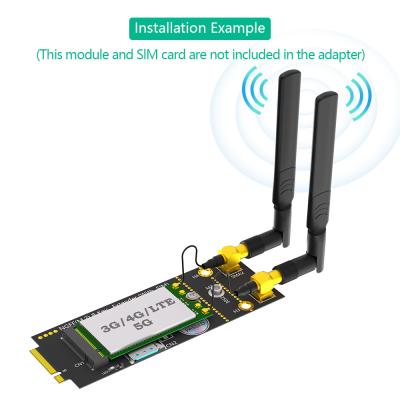 China PCI E Bus SSD 5G Adapter M 2 Ngff Ssd Adapter IP54 For Two Antennas for sale