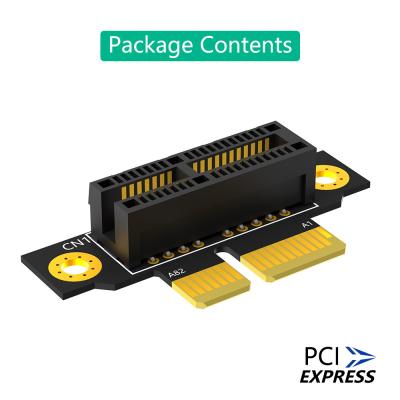China Reverse 90 Degree PCI-E 3.0 1X Slot To PCIe X1 Adapter Riser Card For 1U Server Case for sale