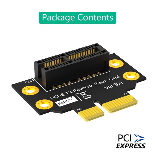 Reverse 90 Degree PCI-E Adapter package contents