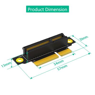 China Reverse 90 Degree PCI-E 3.0 4X Slot To X4 Adapter Riser Card For 1U Server Case - Installation Direction Towards CPU for sale