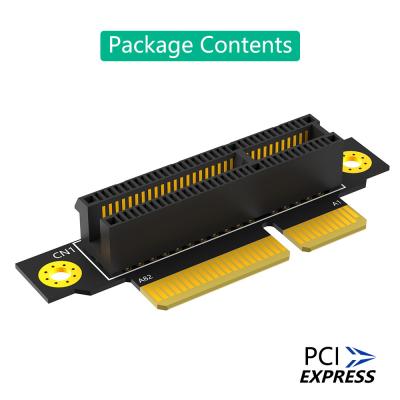 China Reverse 90 Degree PCI-E 3.0 4X Slot To X4 Adapter Riser Card For 1U Server Case - Installation Direction Towards CPU for sale