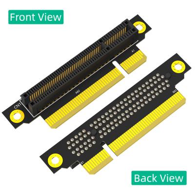 China Reverse 90 Degree PCI-E 3.0 8X Slot To PCIe X8 Adapter Riser Card For 1U Server Case for sale