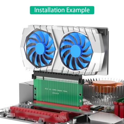 China 180 Degree PCI E Riser Card High Speed  4.0 16x Riser Card PCI Express for sale