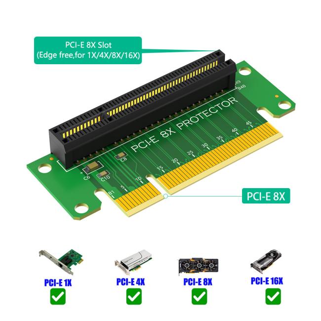 PCI-E 8X Riser Card angled view