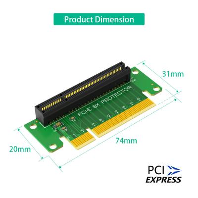 China 74 X 20mm Elevated Riser Card PCI Express 8X  Computer Server PCIe Socket for sale