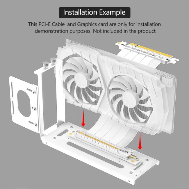Vertical GPU Mount Bracket installed in case
