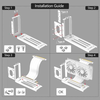China 2 Slots  PCI E Riser Card Vertical GPU Mount Bracket With EGPU Dock for sale