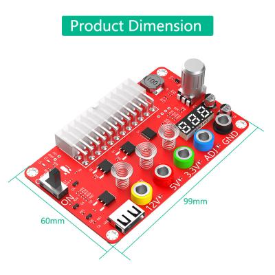 China ATX Power Supply Breakout Board and Acrylic Case Kit with ADJ Adjustable Voltage Knob for sale