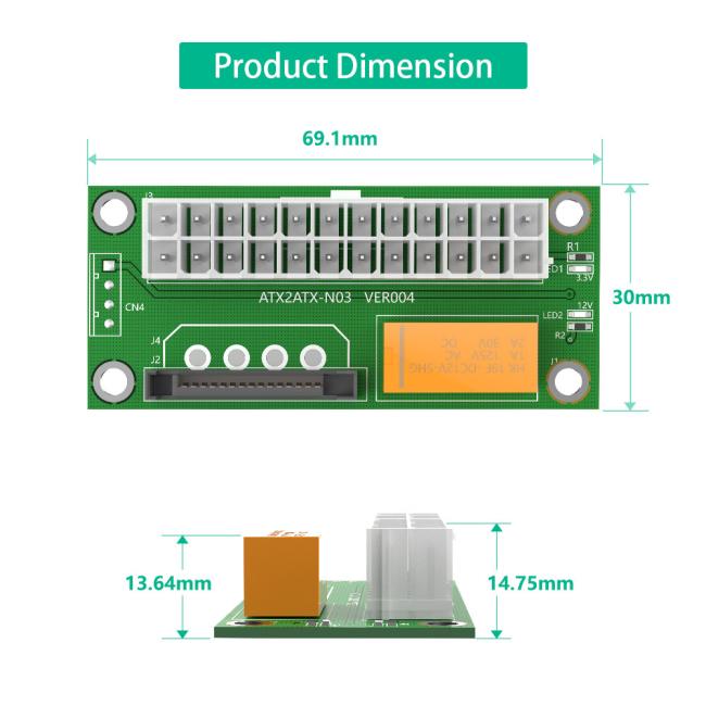 Dual PSU Adapter package contents and accessories