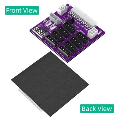 China Computer Power 24Pin  Supply Breakout Adapter 8X Server Power Supply Breakout Board for sale