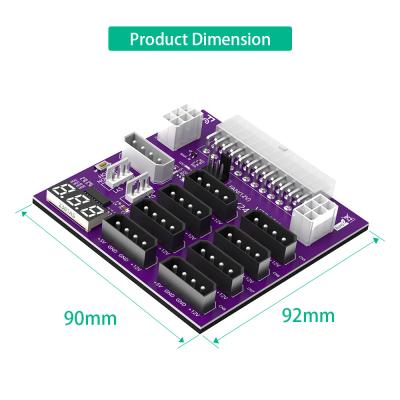 China Computer Power 24Pin  Supply Breakout Adapter 8X Server Power Supply Breakout Board for sale