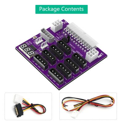 China Computer Power 24Pin  Supply Breakout Adapter 8X Server Power Supply Breakout Board for sale