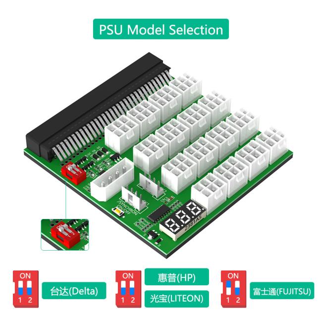 Breakout board with cables connected