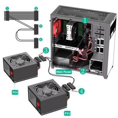 China ATX 24 Pin Power Supply Breakout Adapter PSU Splitter Cable 3.3V for sale