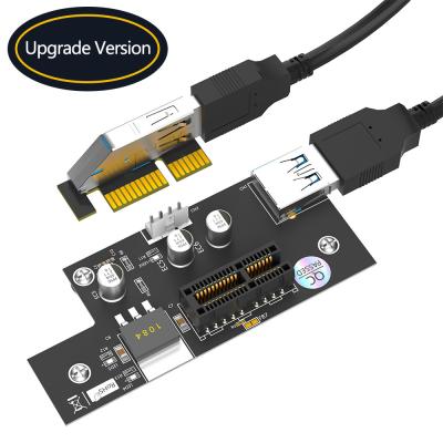 China GPU PCI Express 1X To 1X 4x 8x  X16 Riser Card Extender With Magnetic Foot Pads for sale
