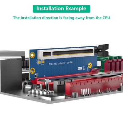 China Pci-E 16x Riser Card PCI Express 3.0 16X Extension Cable 90 Degree High Speed Riser Card for sale