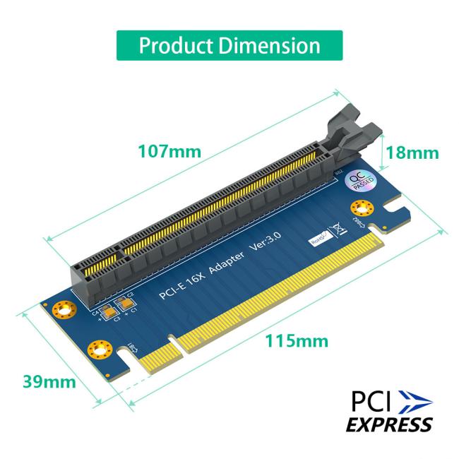 PCI-E 16x Riser Card side view