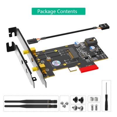 China Bluetooth Card PCI E Adapter M.2 Key A To PCIe X1 Adpater For WiFi for sale