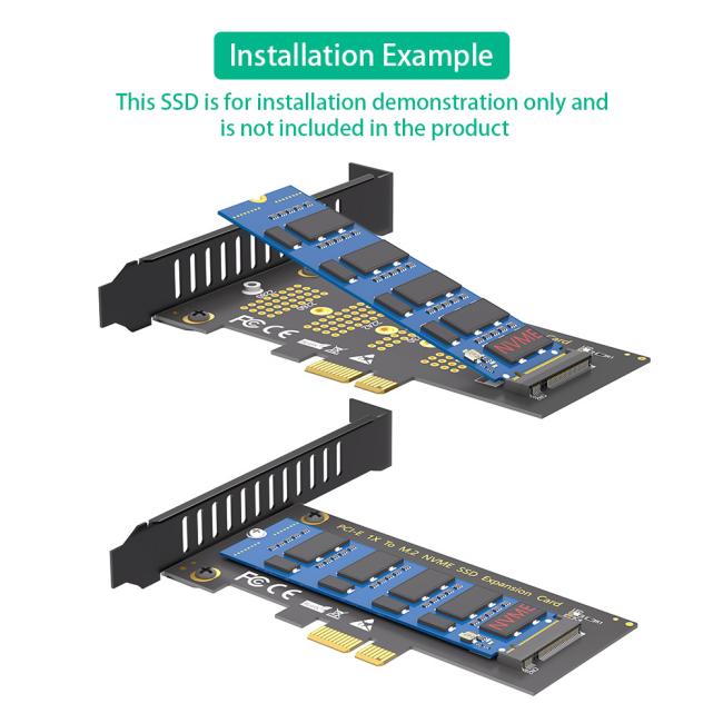 M.2 NVMe SSD adapter card package contents