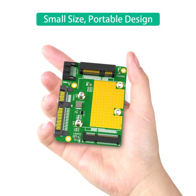 Dual Msata SSD to SATA3 Adapter with accessories