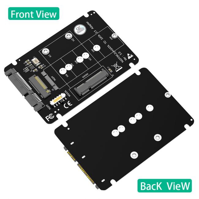 2-in-1 M.2 NGFF and mSATA to SATA3 adapter with components