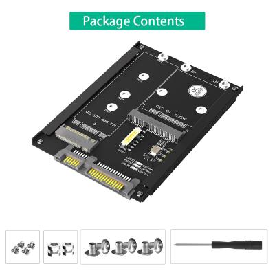 China 2 In 1 Combine M.2 NGFF Key B & MSATA SSD To SATA3 Adapter Seamless Integration for sale