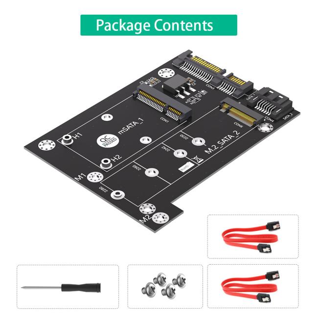 MSATA to SATA3 adapter in use