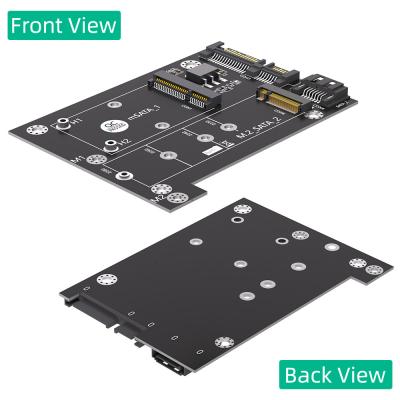 China MSATA to Dual SATA3 Converter Adapter Card for Upgrade Version 2 in 1 M.2 NGFF SSD for sale