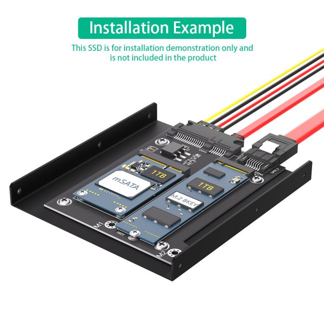 Adapter with SSD installed