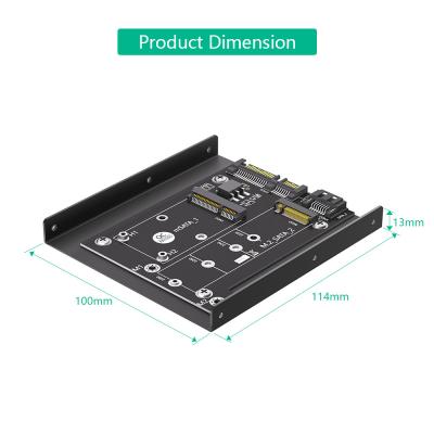 China Convenient SATA 3.0 to M.2 NGFF mSATA SSD Adapter Card with 3.5" Hard Disk Bracket for sale