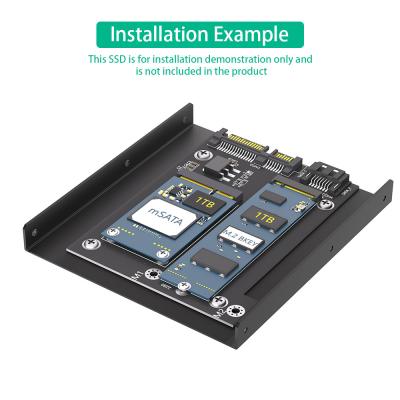 China Convenient SATA 3.0 to M.2 NGFF mSATA SSD Adapter Card with 3.5" Hard Disk Bracket for sale