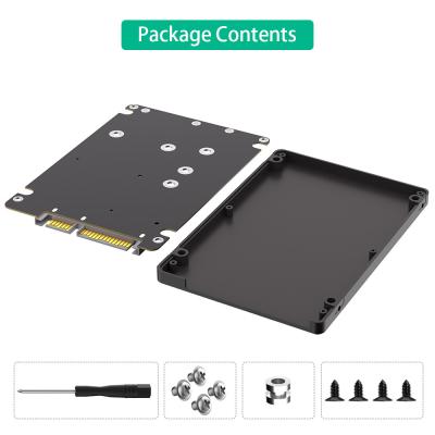 China Full-size NGFF M.2 B Key/mSATA SSD to 2.5 SATA3 Adapter 2 in 1 with Plastic Enclosure for sale