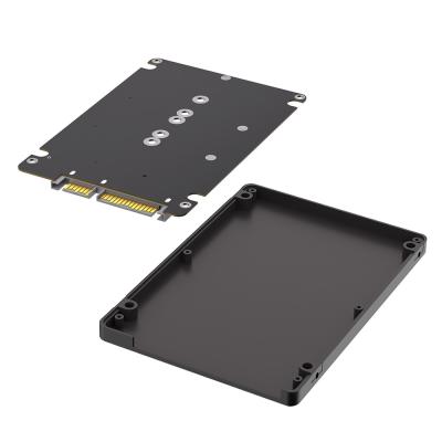 China 2 In 1 Combine M.2 NGFF Key B & MSATA SSD To 2.5 SATA3 Adapter With Plastic Enclosure for sale