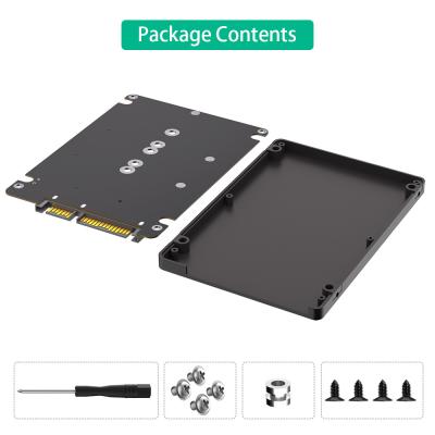 China 2 In 1 Combine M.2 NGFF Key B & MSATA SSD To 2.5 SATA3 Adapter With Plastic Enclosure for sale